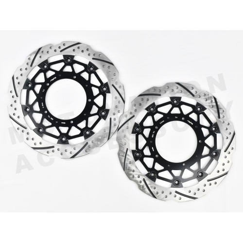 Race Series Floating Disk Honda X-ADV750 Black Pins for Brembo 100mm ...